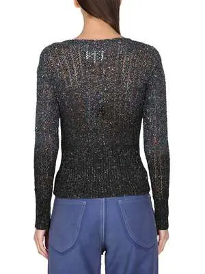 MAISON MARGIELA Sequined Boatneck Shirt - Black