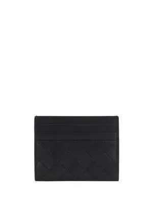 Bottega Veneta Leather Card Holder - Black