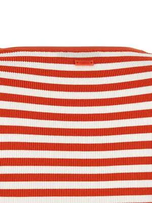 Max Mara Striped Technical Yarn Tank Top - Red