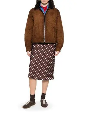 Miu Miu Suede Jacket With Velvet Collar