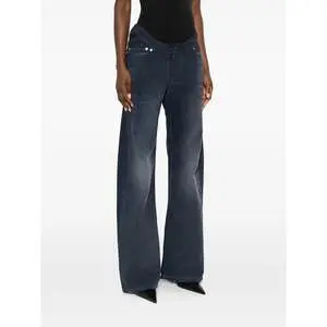 Balenciaga Denim Flared Jeans - Blue