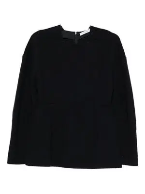 Max Mara Crew Neck Sweater In Wool And Cotton - Multicolor