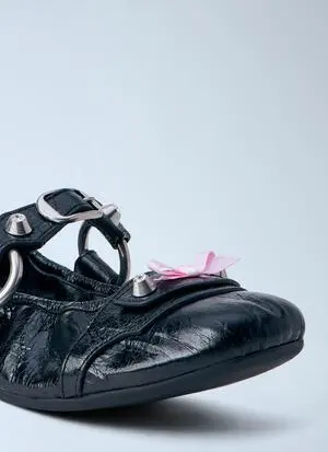 Balenciaga City Ballerinas Flats - Black
