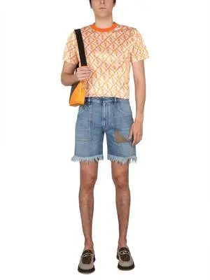 Fendi Denim Bermuda Shorts
