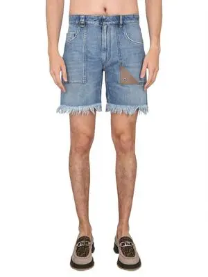 Fendi Denim Bermuda Shorts - Blue