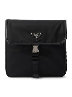 Prada Re-nylon And Saffiano Shoulder Bag - Black