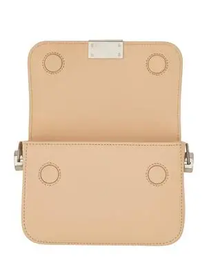 Off-White Small Leather Binder Bag - Cream