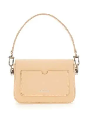 Off-White Small Leather Binder Bag - Cream