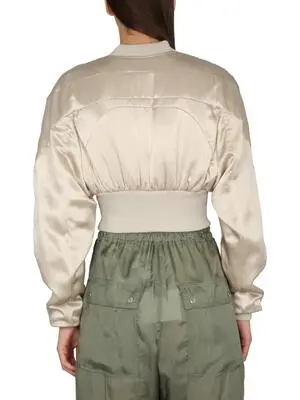 Rick Owens Girdered Flight Jacket - Gray