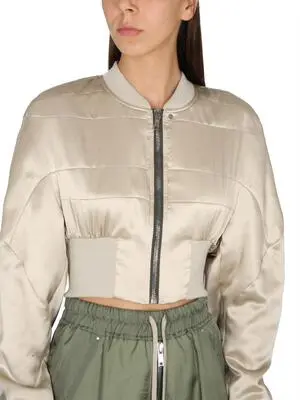 Rick Owens Girdered Flight Jacket - Gray