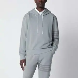Thom Browne Grey Cotton Hooded Sweatshirt - Gray