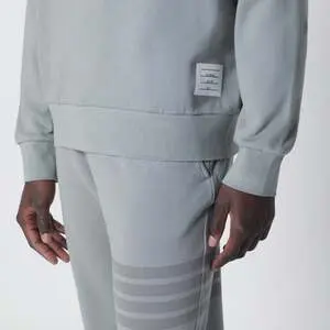 Thom Browne Grey Cotton Hooded Sweatshirt