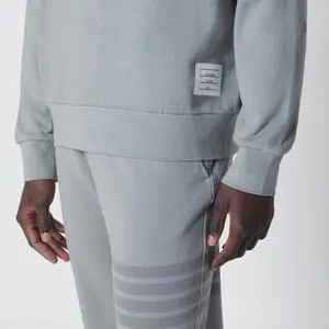 Thom Browne Cotton Hooded Sweatshirt - Gray