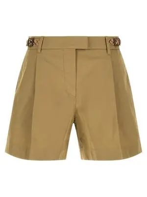 Burberry Raina Cotton Poplin Shorts - Cream