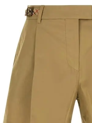 Burberry Raina Cotton Poplin Shorts - Cream