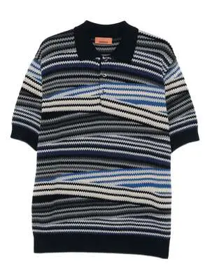 Missoni Striped Polo - Blue