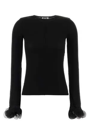Moschino Black Jersey Top - Orange