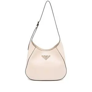 Prada Leather Shoulder Bag - Cream