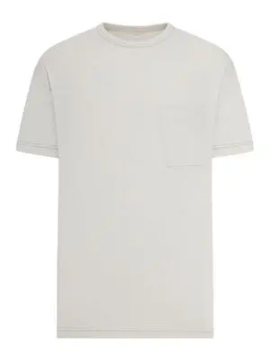 LEMAIRE Short-sleeved Boxy T-shirt In Heavy Jersey - Cream