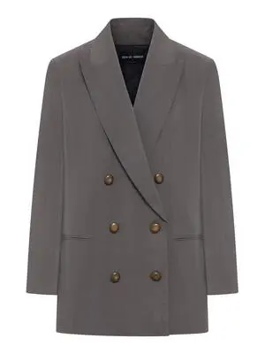 Giorgio Armani Tailored Double-breasted Silk Blazer - Multicolor