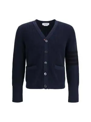 Thom Browne V-neck Cardigan - Blue