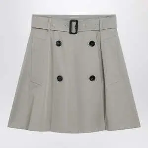 Burberry Beige Trench Mini Skirt In Gabardine - Cream