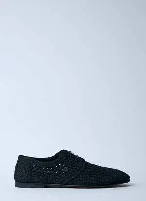 Dolce & Gabbana Woven Derby Shoes - Black