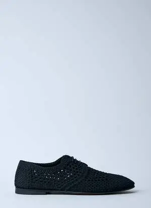 Dolce & Gabbana Woven Derby Shoes - Black