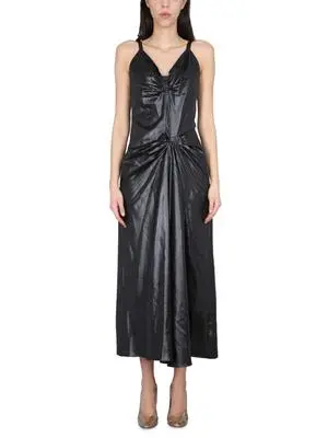 MAISON MARGIELA Moiré Polyester Dress - Black