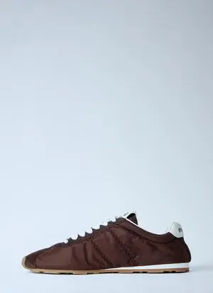Miu Miu Logo Patch Sneakers - Brown