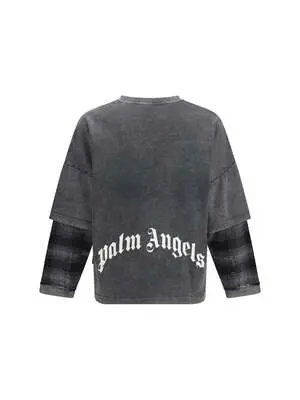 Palm Angels Skull Double Long-sleeved Shirt - Black