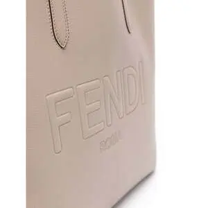 Fendi Neutrals Tote Bags - Cream