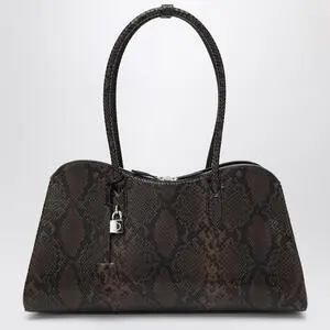 Stella McCartney Espresso Snake-effect Ryder Tote Bag - Brown