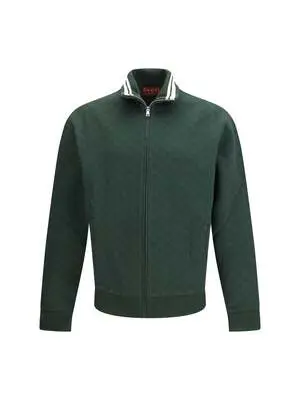 Gucci Gg Technical Jersey Zip Jacket - Green
