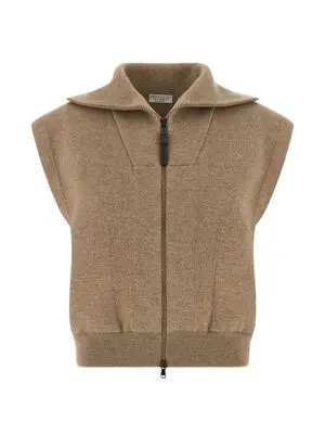 Brunello Cucinelli Cashmere Cardigan Vest - Multicolor