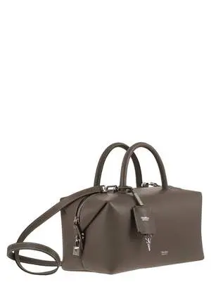 Max Mara Holdallm Medium Satchel In Natural Leather