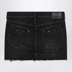 Balenciaga Washed City Mini Denim Skirt