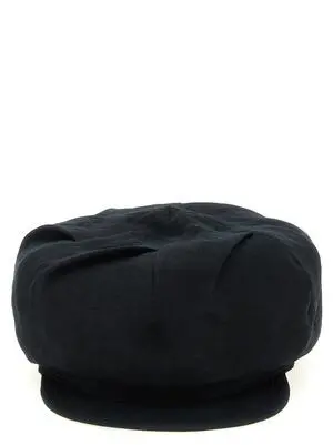 Yohji Yamamoto Linen Tuck Casquette Cap - Black