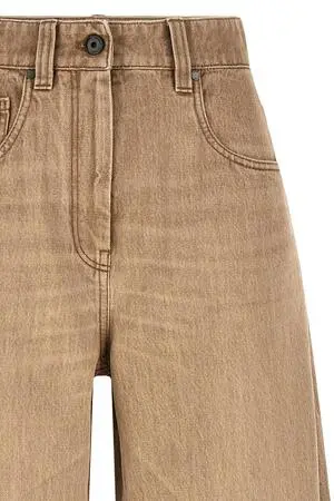 Brunello Cucinelli Wide Leg Denim Jeans