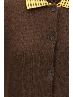 Prada Sweater With A Classic Collar And Front Button Fastening