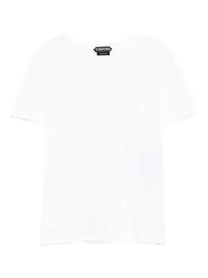 TOM FORD Tom Ford Women Cotton T-Shirt With Tf Logo Embroidery