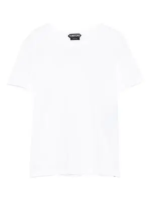 TOM FORD Tom Ford Women Cotton T-Shirt With Tf Logo Embroidery
