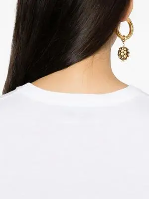 TOM FORD Cotton T-shirt With Tf Logo Embroidery - White