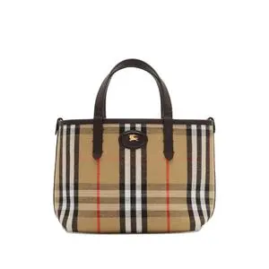 Burberry Reversible Calf Leather Mini Tote Bag - Brown