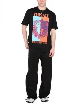 Versace Drawstring Pants - Black