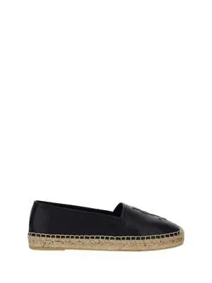 Saint Laurent Lambskin Espadrilles - Black