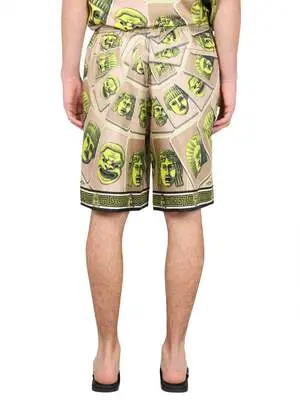 Versace The Masks Bermuda Shorts - Green