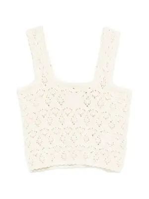 Celine Pointelle Cotton Top - Multicolor