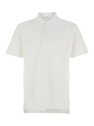 Givenchy Polo Shirt With Classic Collar And Tone-on-tone Logo Patch On The Front In Cotton For - White