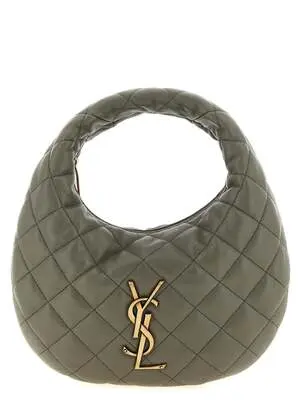 Saint Laurent Baby Lamb Nappa Handbag - Gray